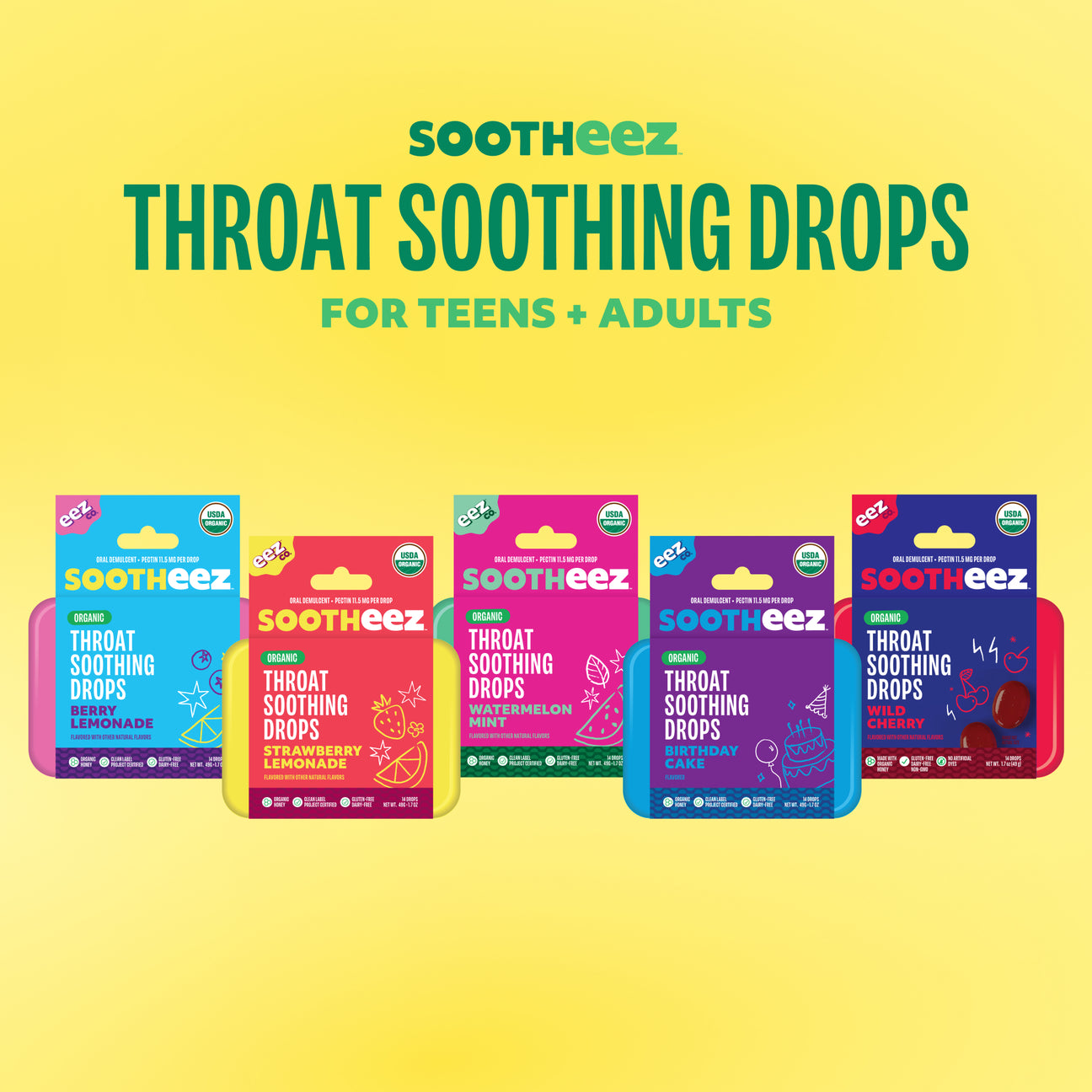 Sore Throat Lozenges, Organic Honey Lozenges Bundle (Sootheez) – EEZ Co ...