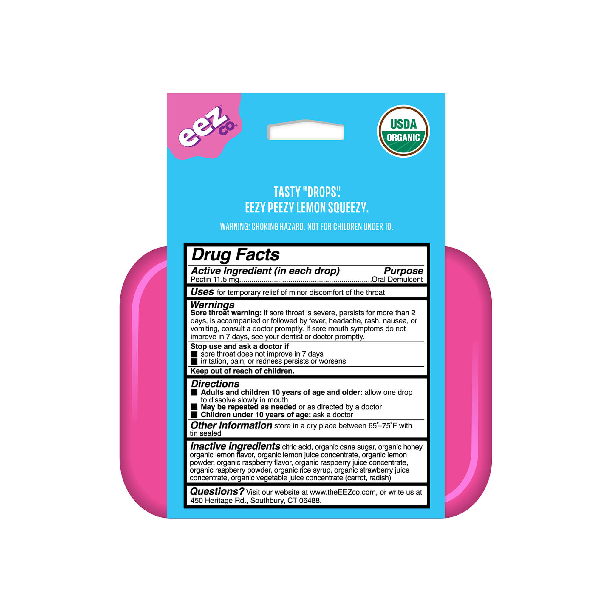 Sore Throat Lozenges, Organic Honey Lozenges, Berry Lemonade (Sootheez) – EEZ Co: A Wellness Company